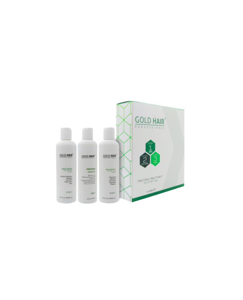 Gold Hair Protein Treatment For All Hair Types Kit – Kenaan International